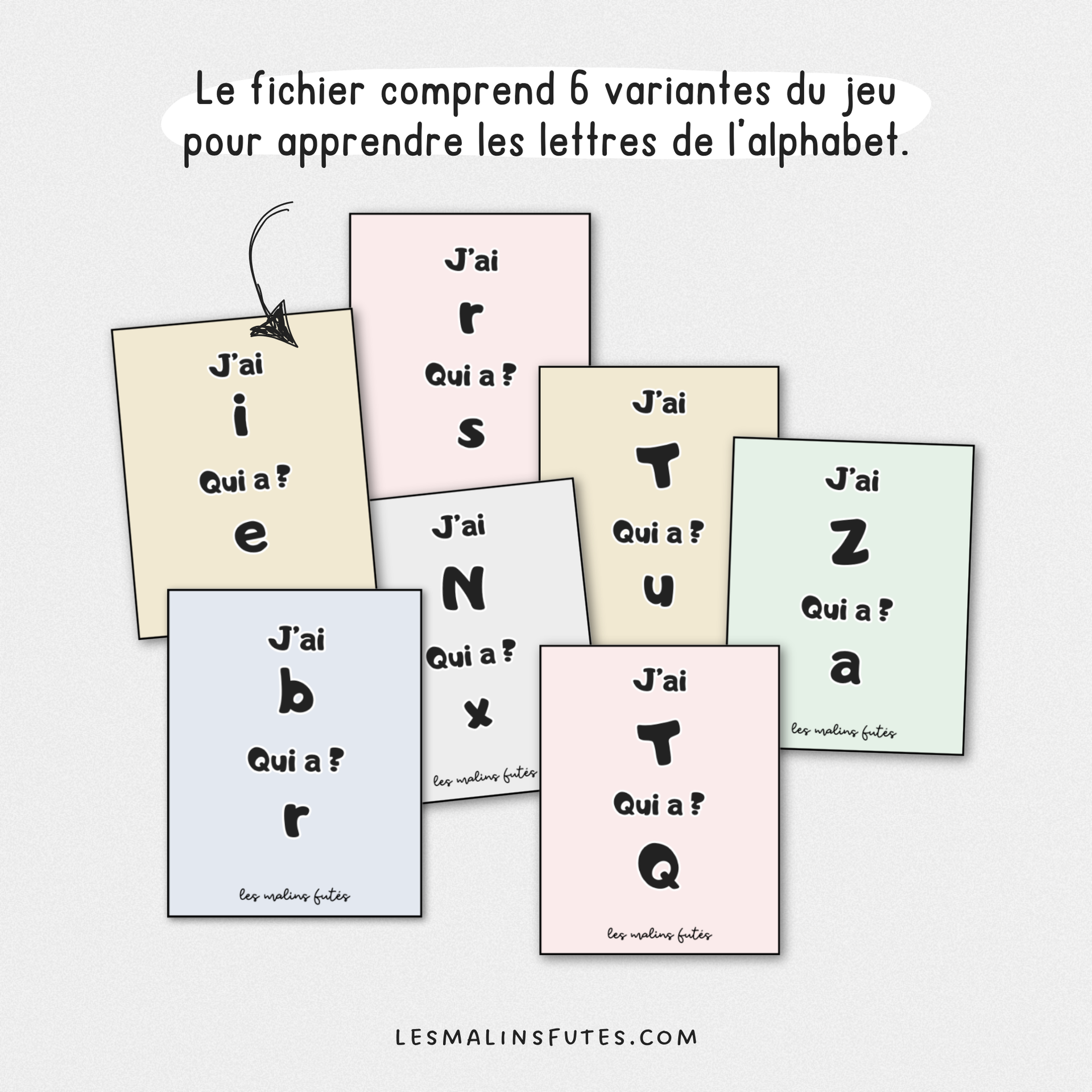 J'ai... Qui a ? L'alphabet - 1re année – Les Malins Futés