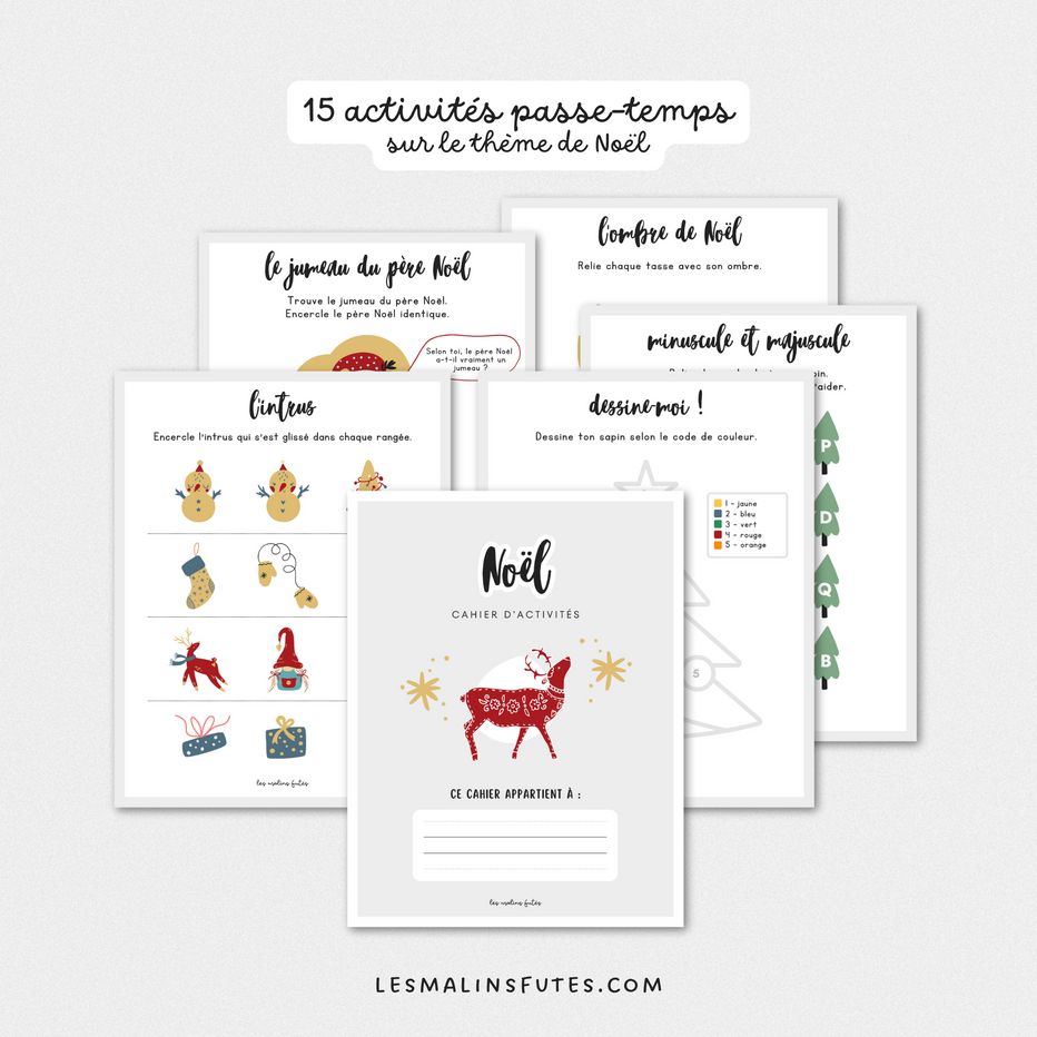 Cahier de Noël - préscolaire – Les Malins Futés