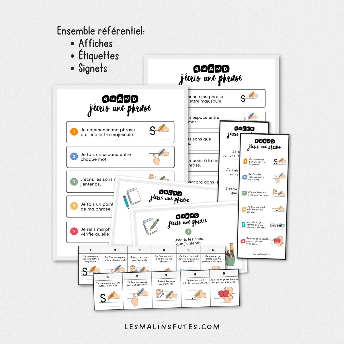 Ensemble Quand j'écris une phrase (1er et 2e cycle) – Les Malins Futés