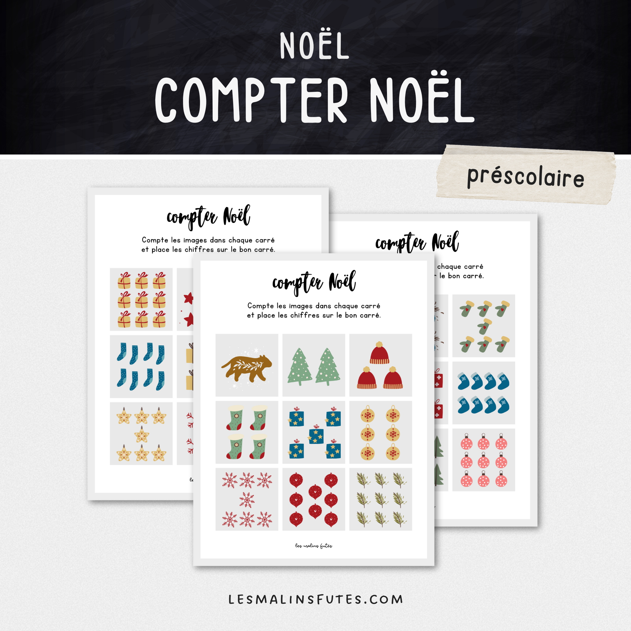 Compter Noël - préscolaire – Les Malins Futés