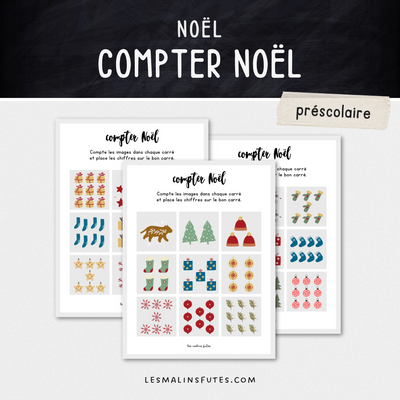Atelier : Compter Noël - préscolaire – Les Malins Futés