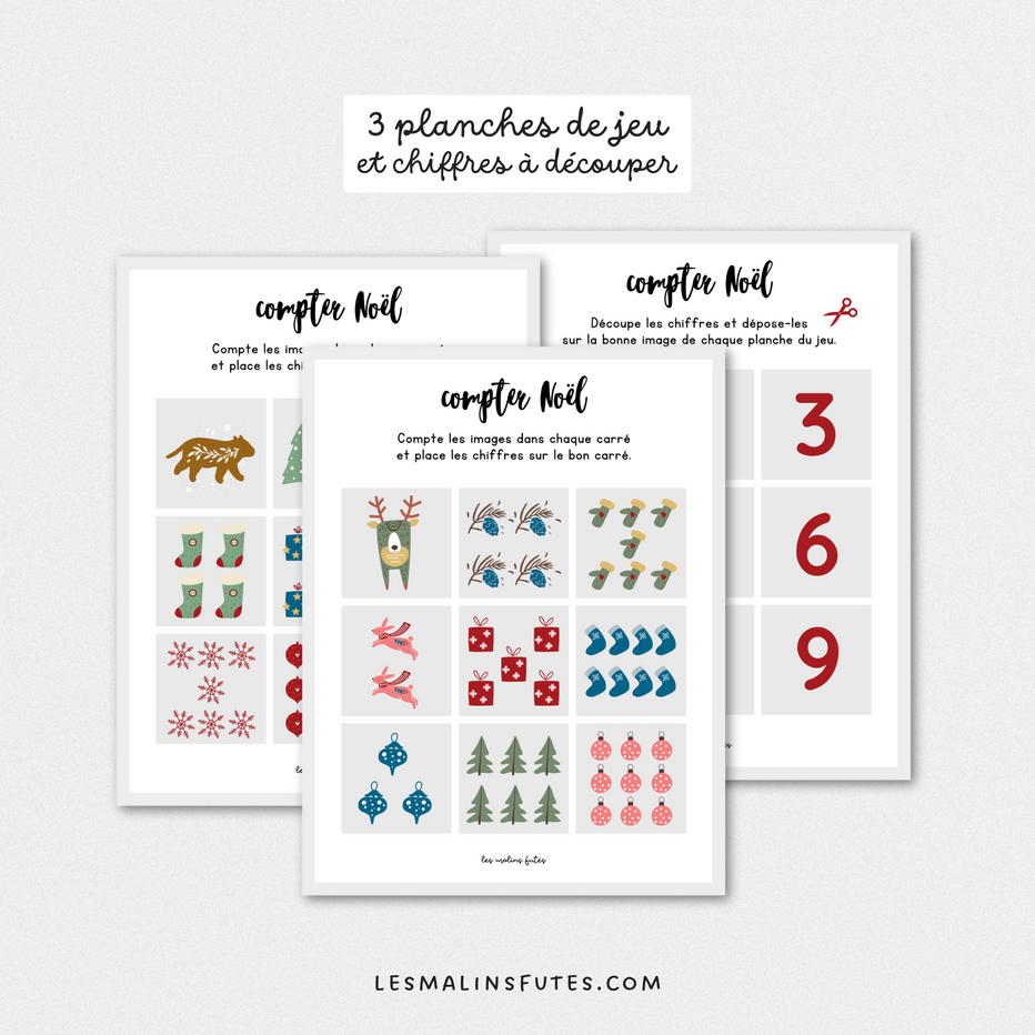 Compter Noël - préscolaire – Les Malins Futés