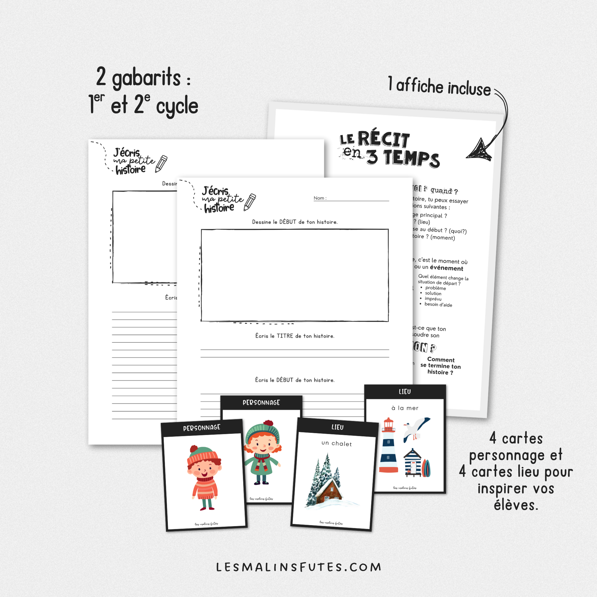 J'écris ma petite histoire (récit 3 temps) - 1er et 2e cycle – Les ...