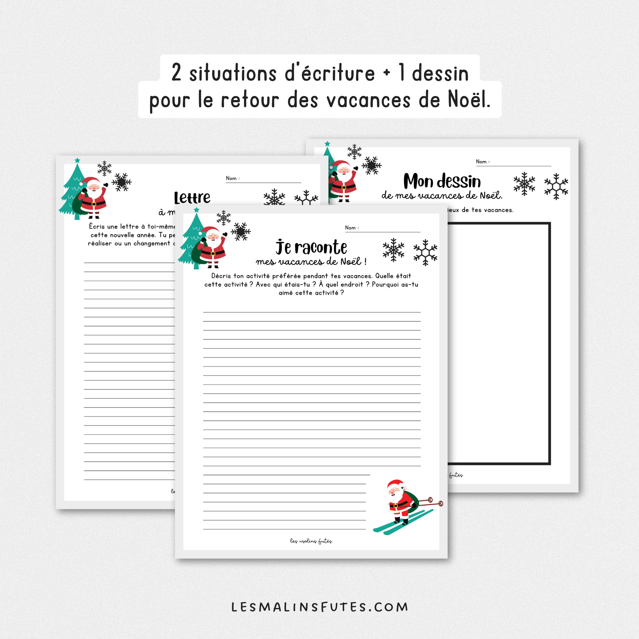 Je raconte mes vacances de Noël ! – janvier - 2e cycle – Les Malins Futés