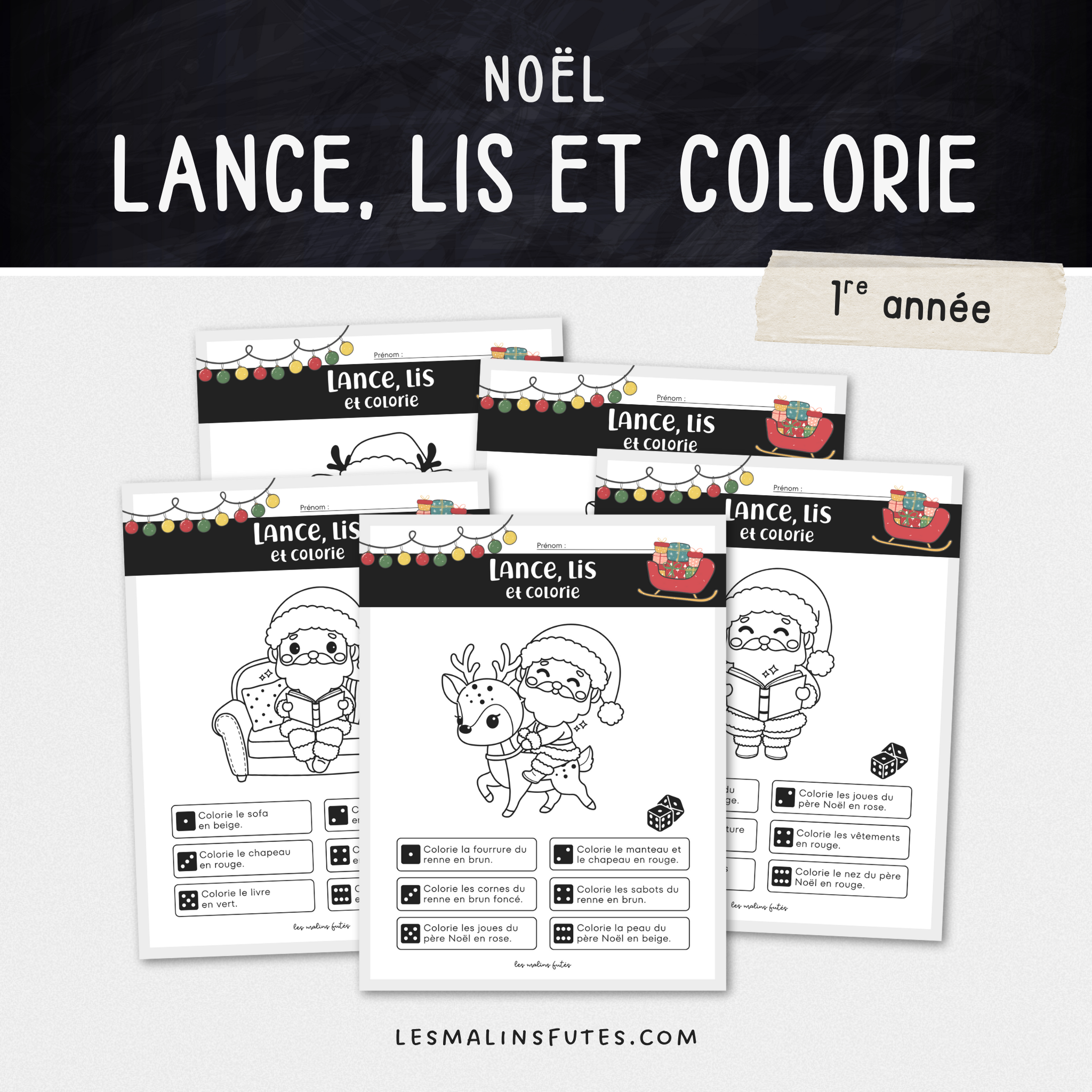 Lance, lis et colorie Noël – Les Malins Futés