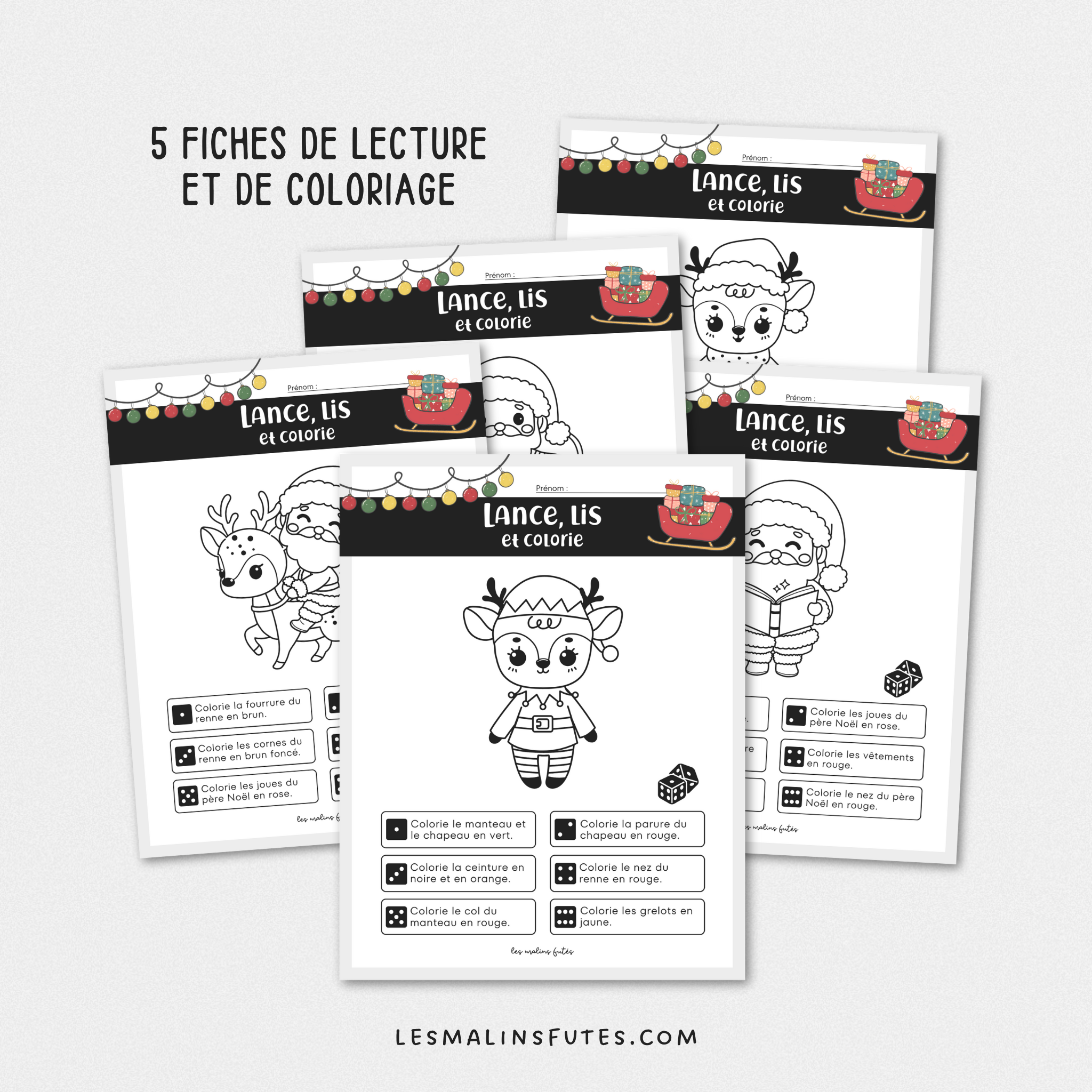 Lance, lis et colorie Noël – Les Malins Futés
