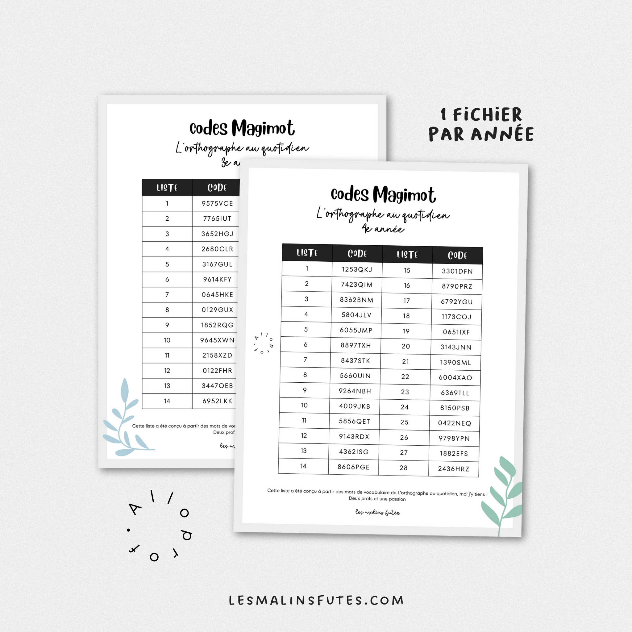 Codes Magimot : L'orthographe au quotidien - 2e cycle – Les Malins Futés