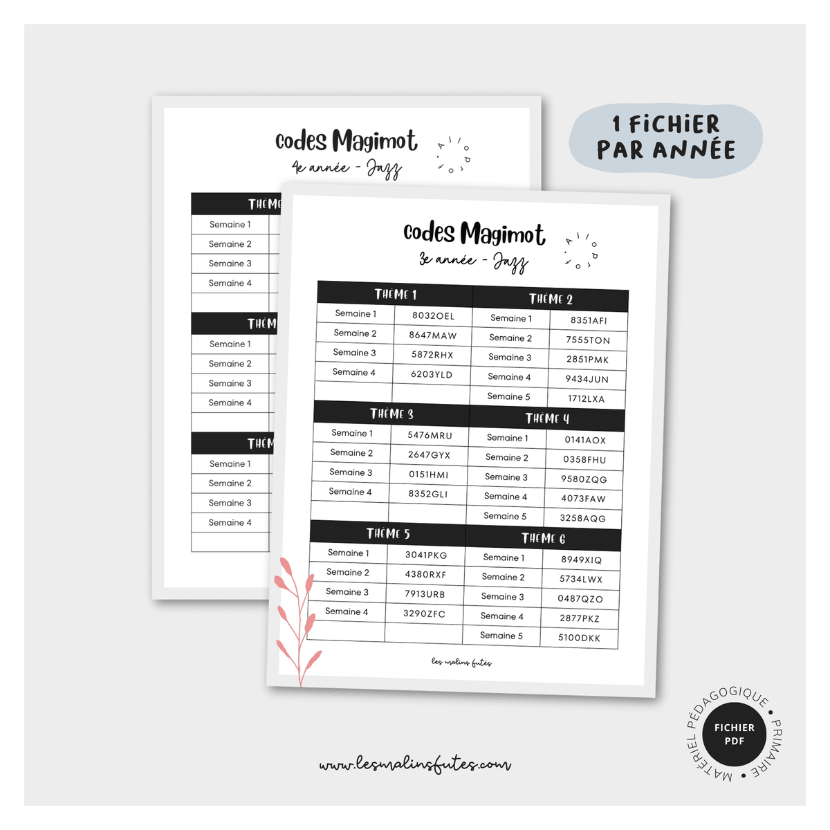 Codes Magimot - cahier Jazz – Les Malins Futés