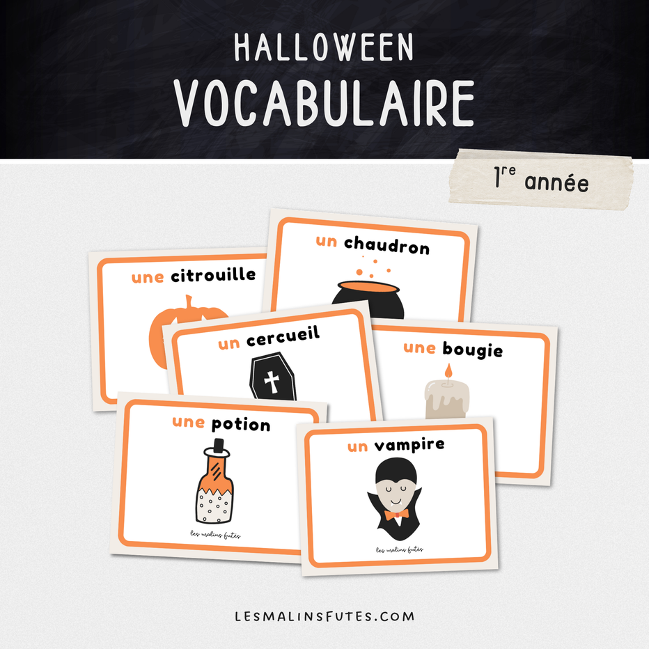 Vocabulaire d’Halloween - 1re année – Les Malins Futés