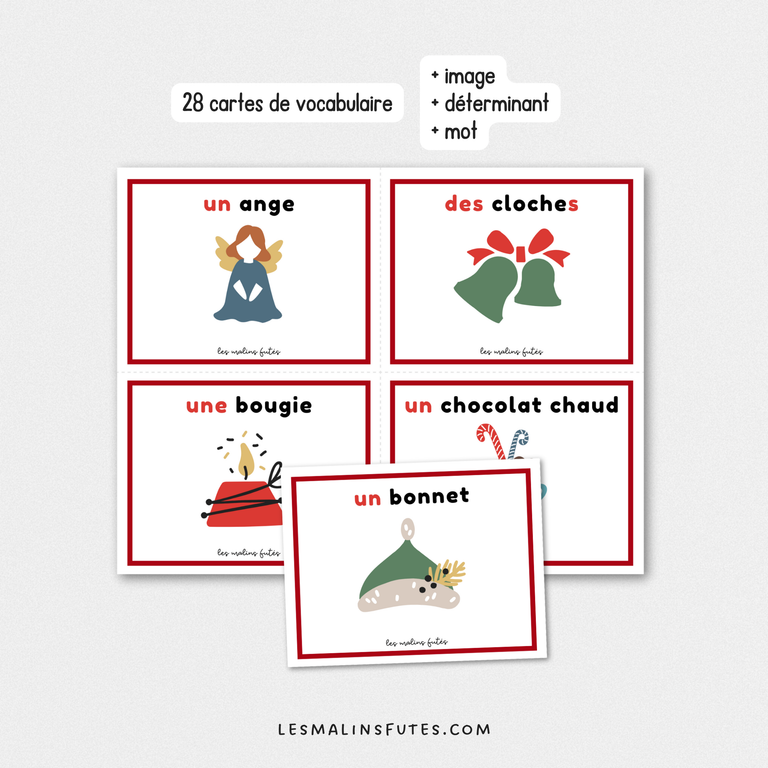 Vocabulaire de Noël - 1er cycle – Les Malins Futés