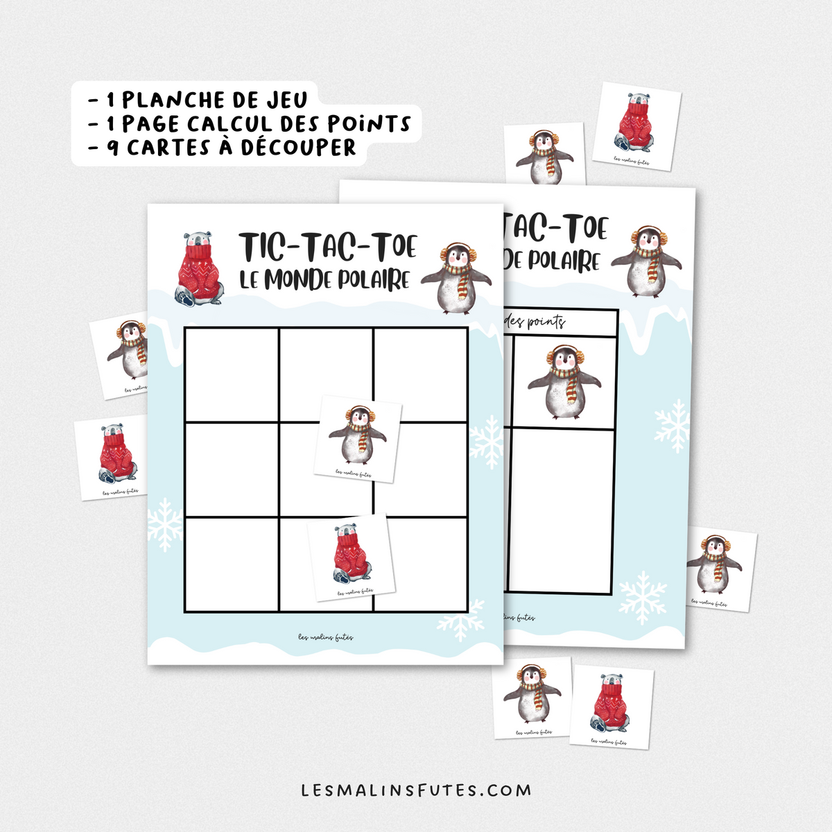 Tic-tac-toe Vie polaire - pour tous – Les Malins Futés