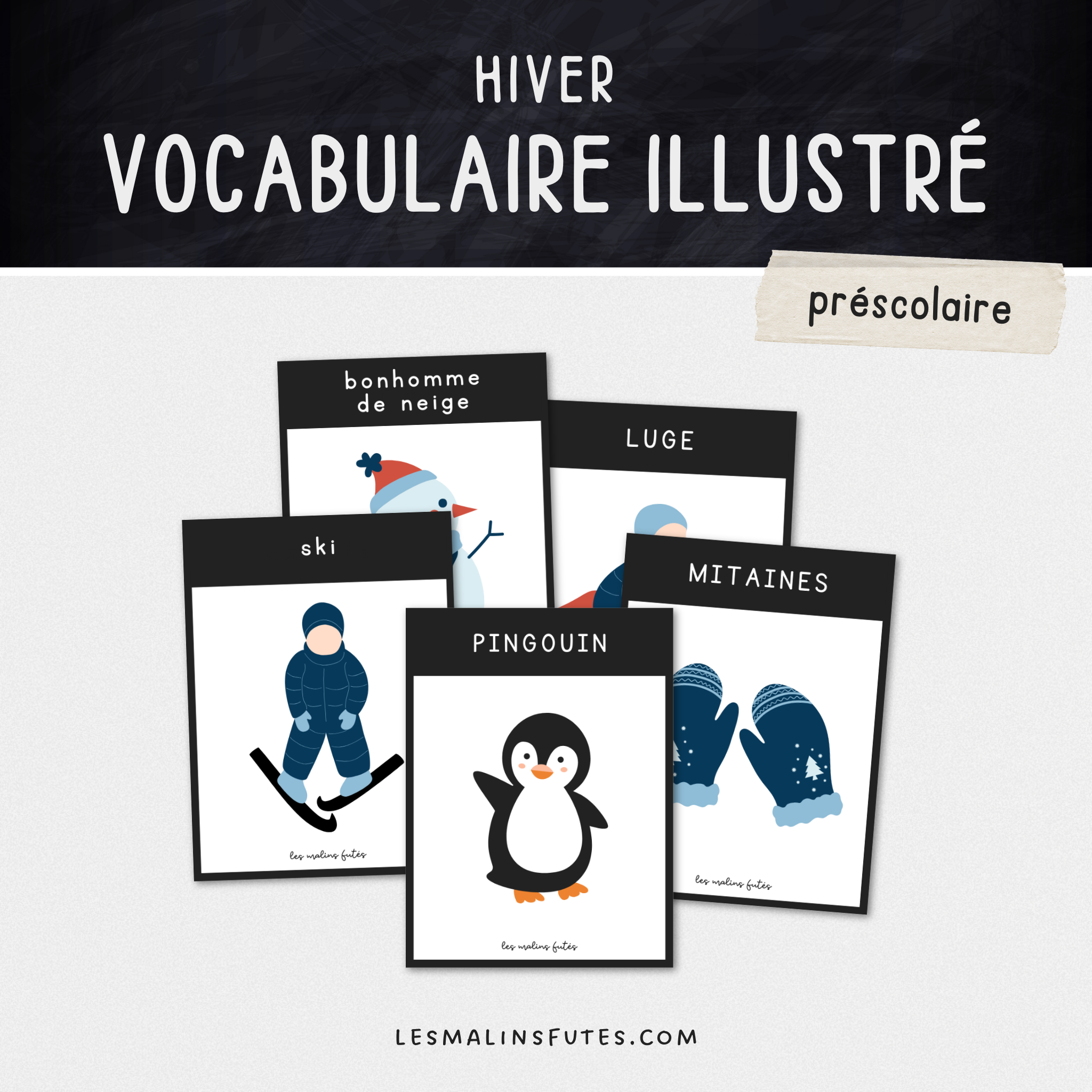 Vocabulaire illustré - Hiver – Les Malins Futés